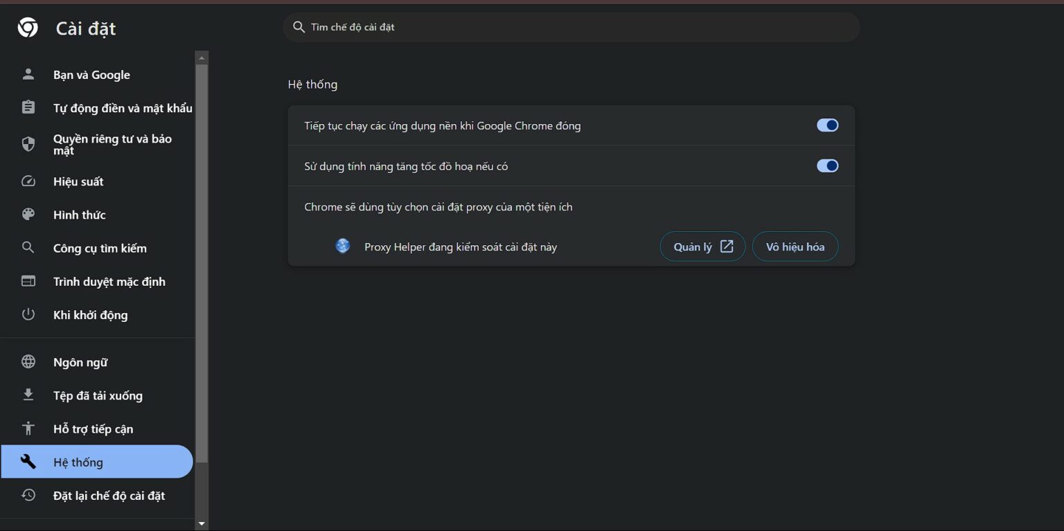 Cách tắt proxy trên chrome nhanh chóng